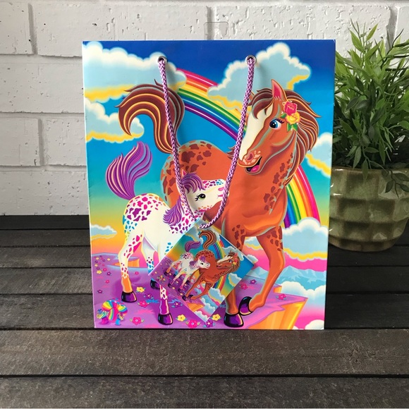 Lisa Frank | Party Supplies | Lisa Frank Vintage Gift Bag Rainbow ...